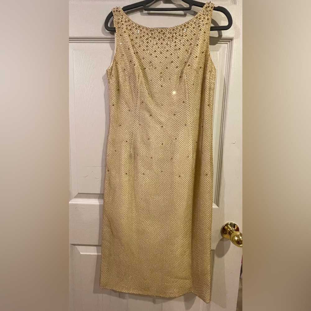 Vintage Franklin Simon Gold Beaded And Mesh Cocktail … - Gem